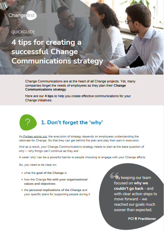 QuickGuide - 4 tips for creating a successful change communications ...